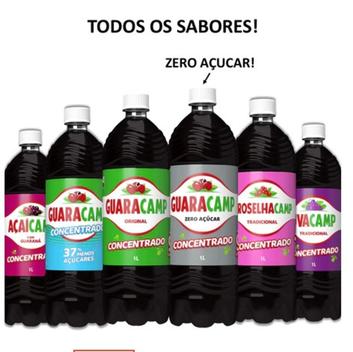 Xarope Guaracamp Concentrado 1 Litro - 1 Unidade Temos Diversos sabores ...