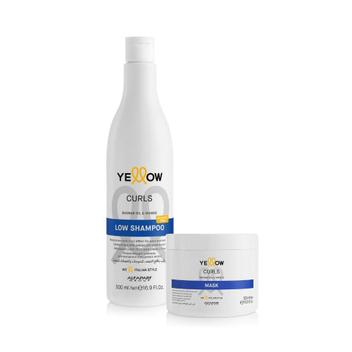 Yellow Curls Kit Shampoo + Máscara 500ml - Kit de Tratamento para ...