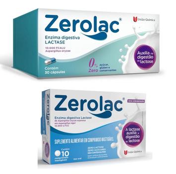 Zerolac 10 Comp. Mastigáveis + Zerolac 30 Caps 10.000 U.FCC - UNIAO ...