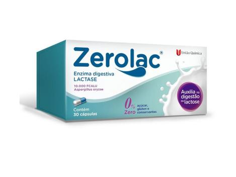 Zerolac Enzima Lactase 10.000 30 Caps Original Zero Açúcar - União ...
