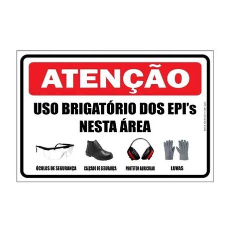 10 Placa Segurança Empresa Equipamento Proteção Uso De Epi - Adesivos ...