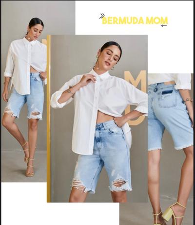 Bermuda Mom - Rgs Moda & Complemento - Outros Moda e Acessórios - Magazine Luiza