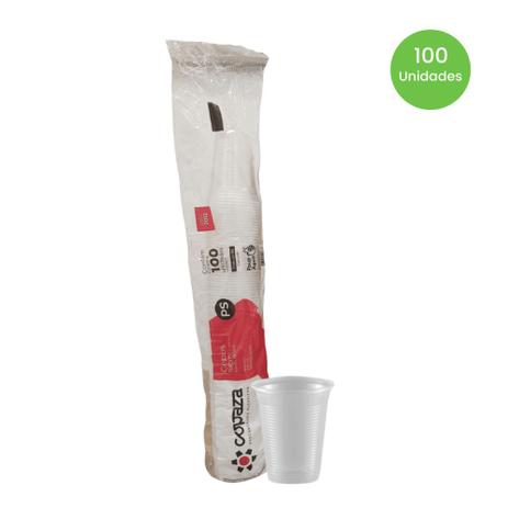 Copo 180ml Transparente Copaza PS com 100 unidades - Copo Descartável - Magazine Luiza