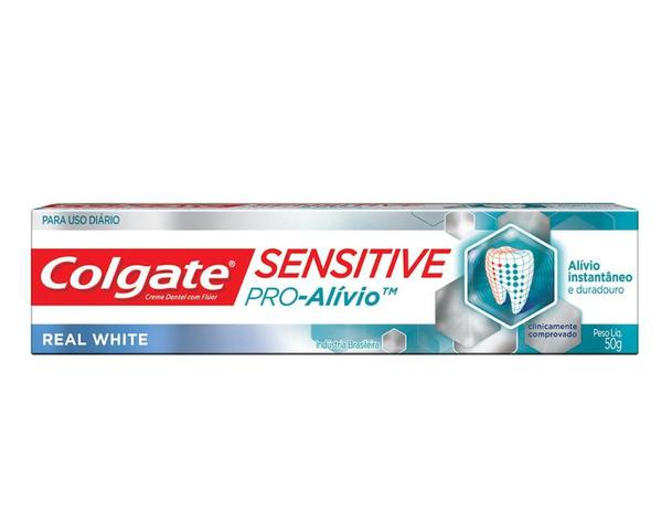 Creme Dental Colgate Sensitive Pro-Alívio Real White 50g - Creme e Gel ...