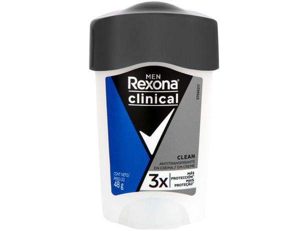 Desodorante Rexona Clinical Clean Creme - Antitranspirante Masculino ...
