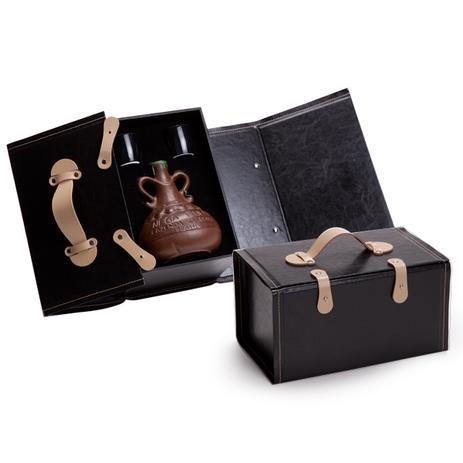 Kit Cachaça Nega Fulo Terracota 700ml + 2 copos e embalagem especial ...