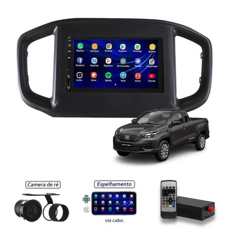 Kit Central Multimídia 9'' - Fiat Strada 2020 + Moldura + Câmera - Tay ...