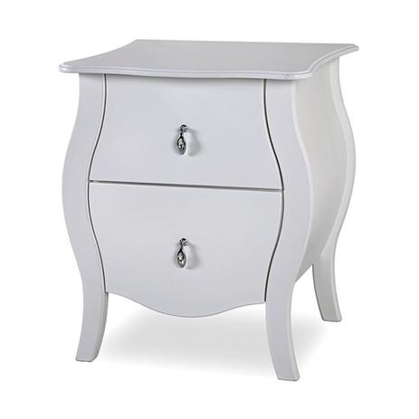 Mesa de Cabeceira Imperium Bombê 2 gavetas Lisa - Fleischmann - Mesa de ...