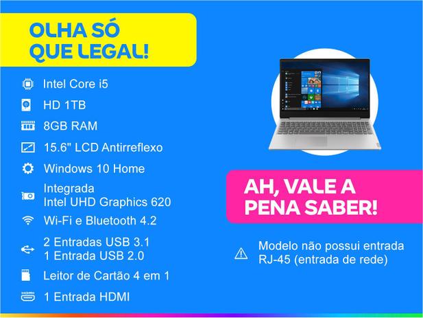 Notebook Lenovo Ideapad S145-15IWL Intel Core i5 - 8GB 1TB 15,6” Windows 10 - Magazine Amazonofertas