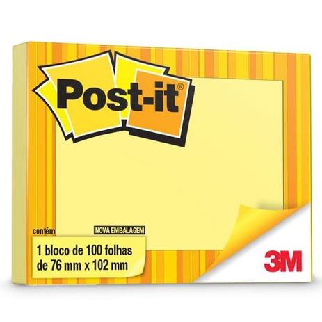 Post-It 657 76 X 102mm 100 Folhas Post-It 3m - Bloco Adesivo / Post-it ...