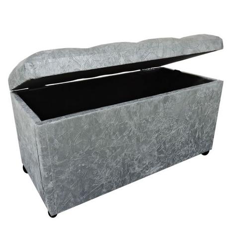 Puff bau retangular suede cinza - Fabrica de Puff - Puff Baú - Magazine ...