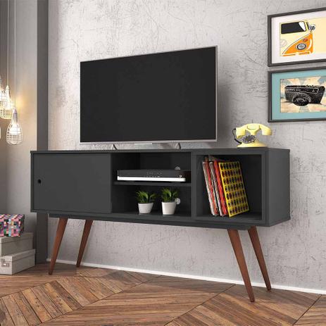 Rack Retrô Monschau Preto 140 cm - Mobly - Rack - Magazine Luiza