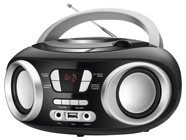 Rádio Portátil Mondial FM 6W CD Player - Display Digital NBX-13 Entrada ...