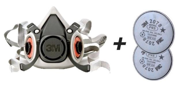 Respirador Semi facial 3M Série 6200 Com filtro 2078 - Máscara ...