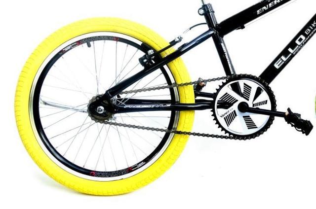 Bicicleta Aro 20 Tipo Cross Free Style Bmx Preta/Amarelo - Ello Bike ...