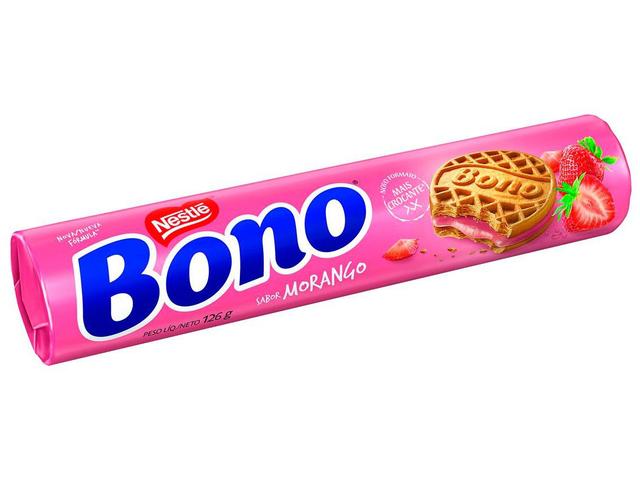 Biscoito Recheado Morango Bono 126g - Biscoito / Bolacha - Magazine Luiza