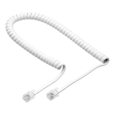 Cabo Espiral Para Telefone RJ11 Branco 1 Metro - Sibell - Cabo de ...