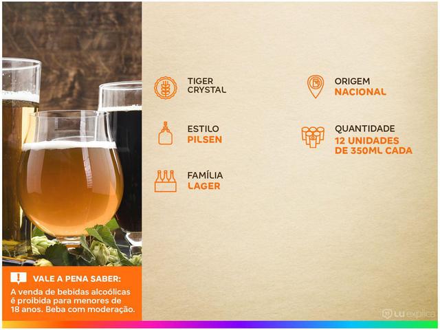 Cerveja Tiger Crystal Puro Malte Pilsen Lager - 12 Unidades Lata 350ml ...