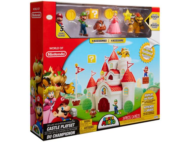 Playset Super Mario Castelo da Princesa Peach - Candide 24 Peças ...