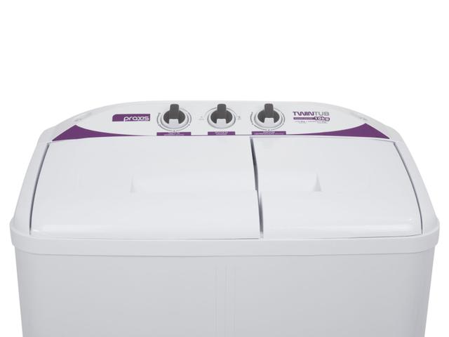 Tanquinho Semiautomático Praxis Twin Tub 4,1Kg - 2 em 1 Lava e Centrifuga com Timer - Tanquinho ...