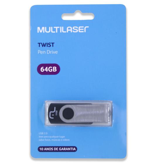 01 Pen Drive 64gb Multilaser - 01 Cartelas - Pen Drive - Magazine Luiza