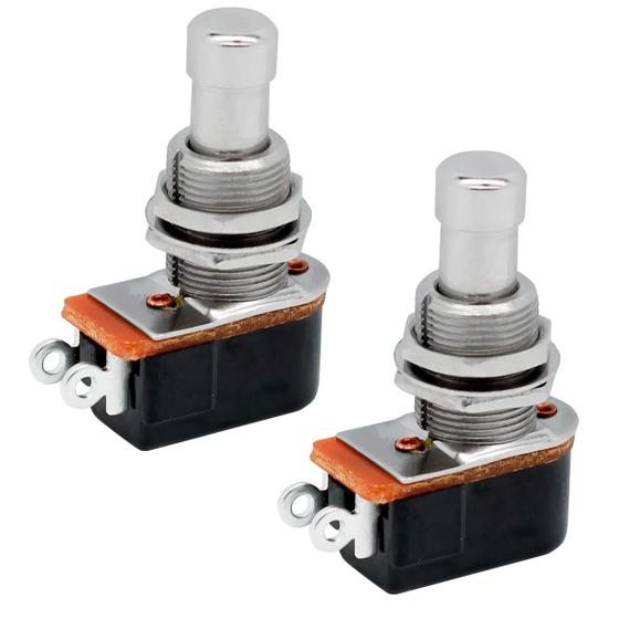 02 Chaves Switch 2 Terminais Spst Momentanea Pedal Guitarra - Thida ...