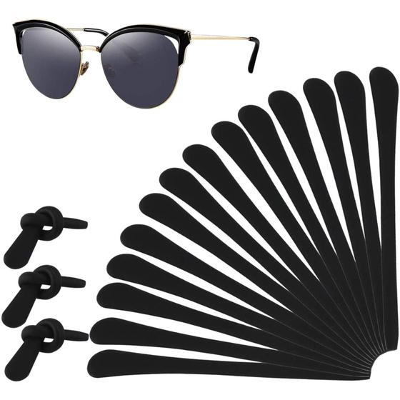 02 Par Ponteira Ponta De silicone Haste Perna Reposição Óculos ...