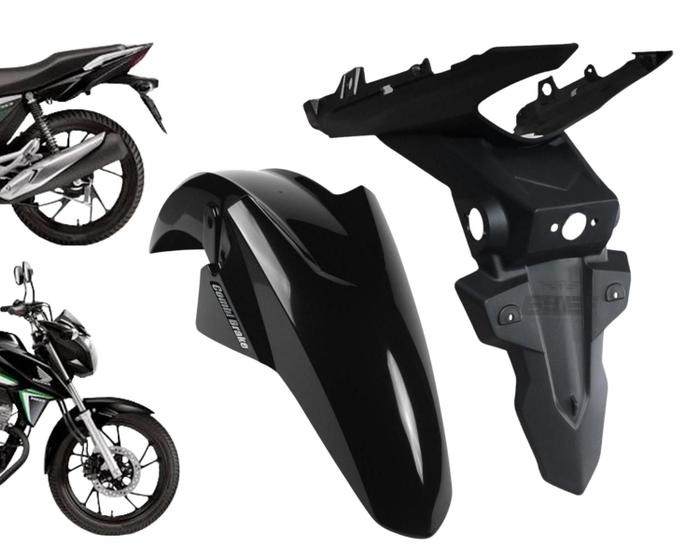 02 Para-lama Dianteiro Traseiro de Moto Titan 160 2016 A 2022 - Melc ...