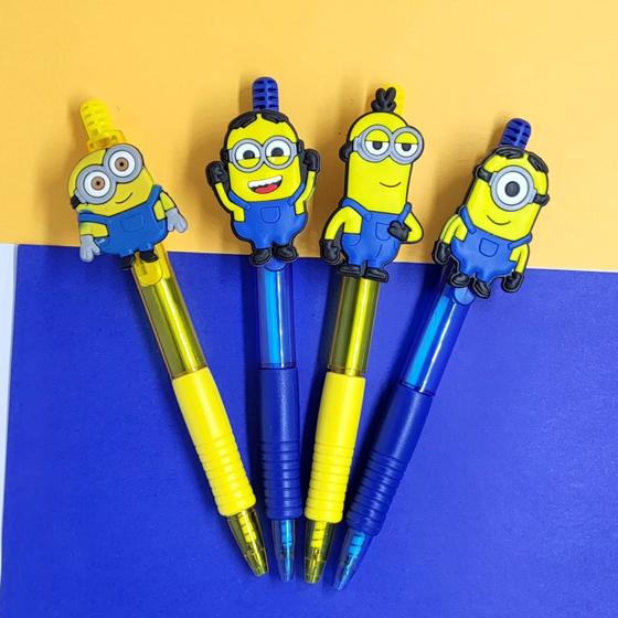 04 Canetas Minions Meu Malvado Favorito caneta esferografica Minion ...
