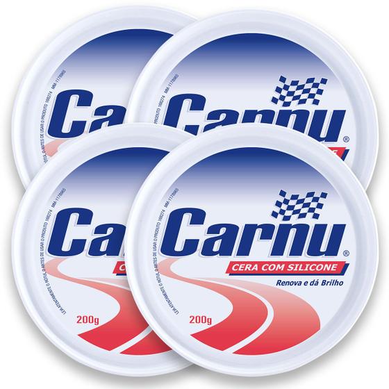 04 Cera sem Pasta Tradicional Lata 200g CARNU - Cera Automotiva Carro ...