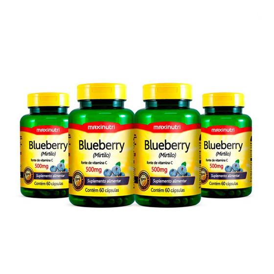 04 Fonte de Vitamina C Max Blueberry Mirtilo 60 Cápsulas - Maxinutri ...