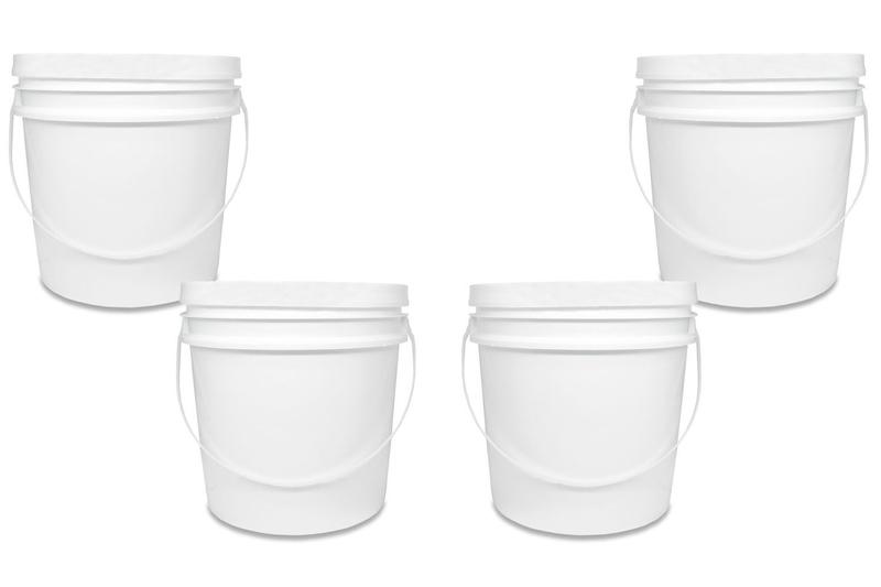 04 Unidades Balde Atóxico 10 Litros com Tampa Hermética e Alça ...