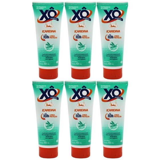 06 Gel Repelente Xo Inseto Baby Icaridina 10h de Protecao 100ml Cimed ...