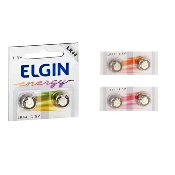 06 Pilhas Baterias LR44 Elgin A76 Ag13 Alcalina 3 Cartelas - Pilhas ...