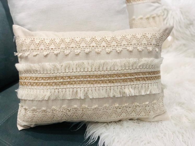 1 Almofada Retangular Cheia Estilo Boho Chic Decorativa - M.Utility ...