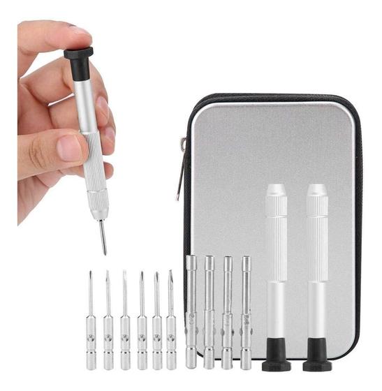 1 Kit Chave Precisao Relogio Relojoeiro Joalheiro Óculos Ourives ...