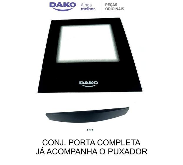 1 vidro externo dako supreme curvado 4 bocas + 1 puxador dako supreme 4 ...