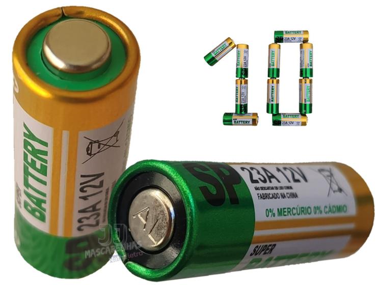 10 bateria pilha 12v 23a a23 controle alarme alta vida útil - SUPER ...