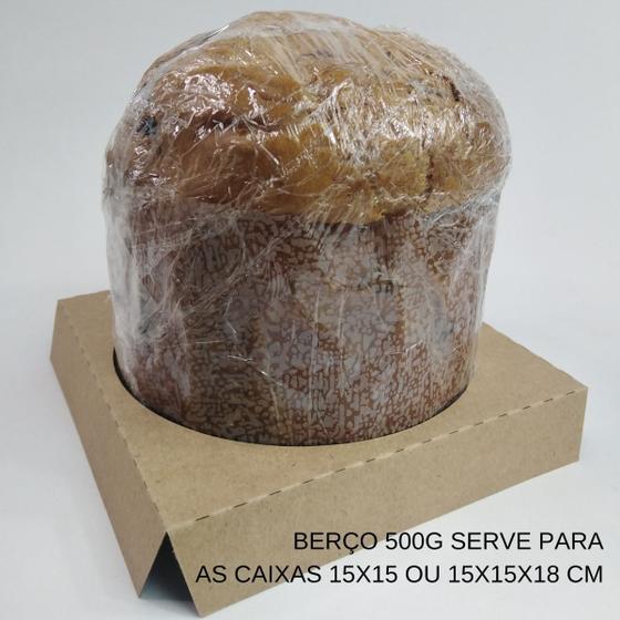 10 Berços para Panetone 500g Diâmetro interno 13,5 cm cor Kraft - LD ...