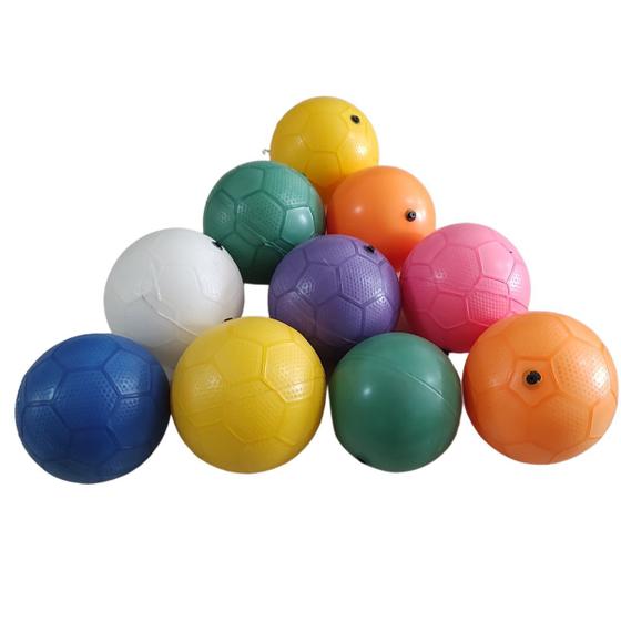 10 Bolas Pequenas Coloridas Plastica Levinha Escola Queimada Jogos ...