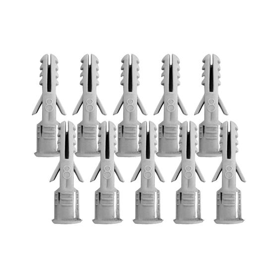 10 Bucha 8mm C/Aba Anel S/Parafuso Parede Concreto Alvenaria - Arqplast ...