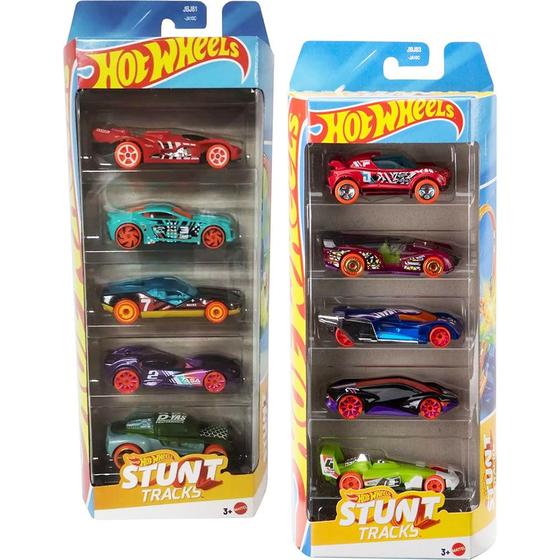 10 Carrinhos Hot Wheels 2 Packs Five Stunt Tracks 2025 Velocidade Ideal ...
