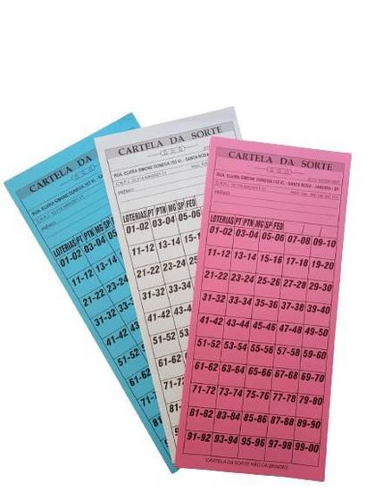 10 cartela de rifa 50 numeros com cores variadas. - cartela da sorte ...