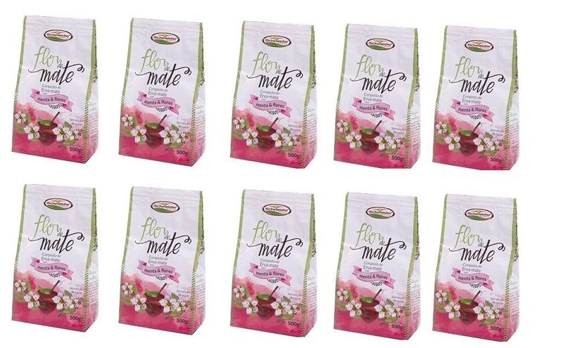 10 Erva Mate Chimarrão SCHNEIDER FLOR DE MATE Menta 500g - Erva Mate ...