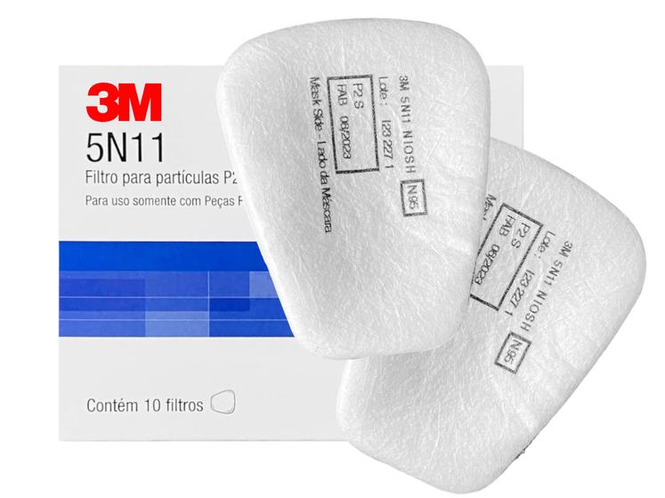10 Filtros 5N11 Classe P2 S Para Respirador Facial E Semifacial Filtro ...