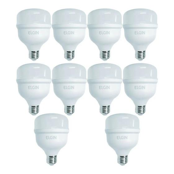10 Lâmpadas Elgin Bulbo Led 20W, 30W, 40W, 50W Branca 6500K - Lâmpada de LED - Magazine Luiza