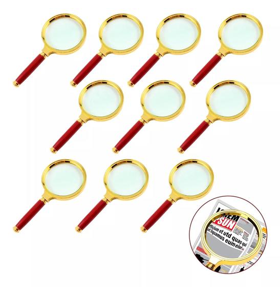 10 Lupa De Mão Luxo 70mm Lente Aumento 10x Zoom Profissional - Things ...