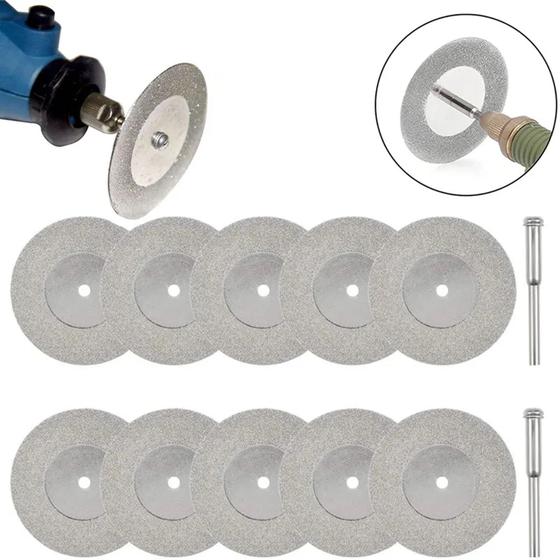 10 Mini Discos Corte Diamantado 16mm, 22mm ou 25mm Para Micro Retifica ...