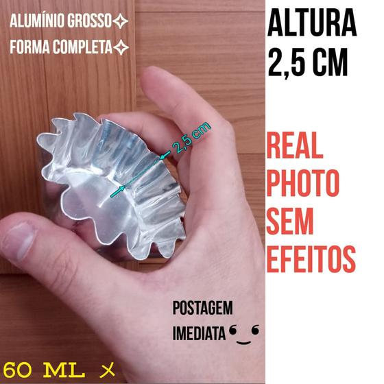 10 Mini Forma Bolo Quiche (Agilidade no Envio ) 7,5 cm 60 ml - Alumínio ...