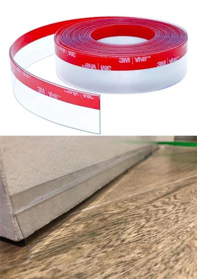 10 MT Veda Fresta de Porta 4 Cm altura Rodinho Transparente contra ...